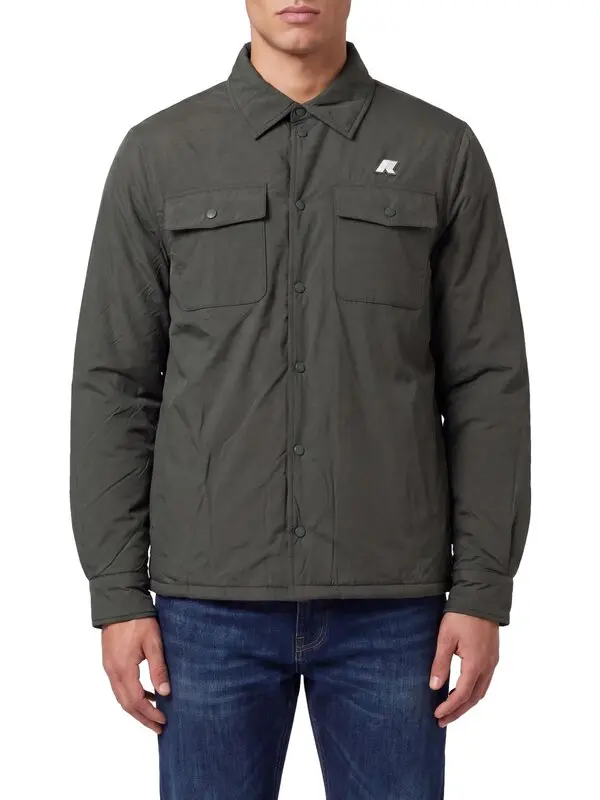 K-WAY Umbert Waterproof Nylon Shirt Jacket With Primaloft® Padding - Green