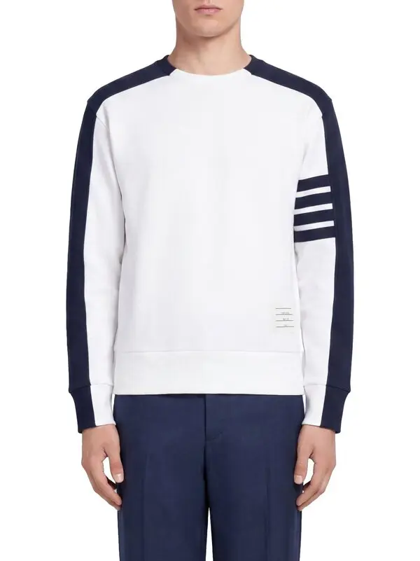 Thom Browne Striped 4-bar Cotton Sweatshirt - Multicolor