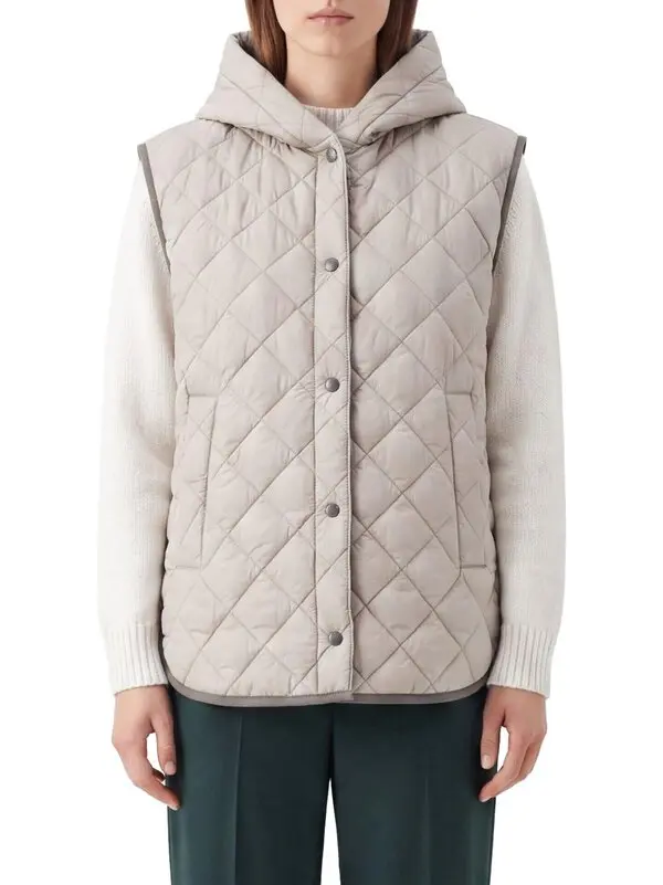 Brunello Cucinelli Quilted Technical Fabric Gilet - Grey