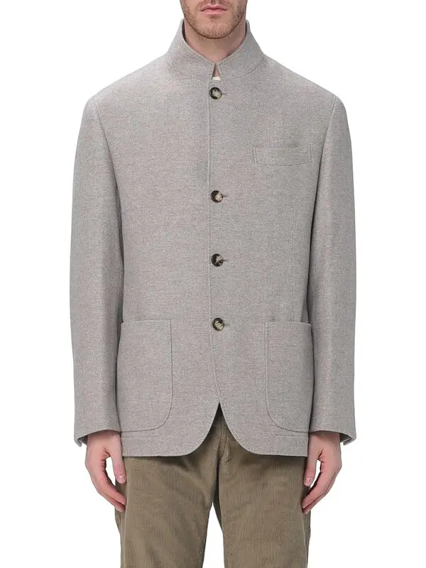Brunello Cucinelli Water-repellent Cashmere Short Coat - Grey