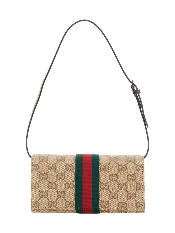 Gucci Gg Coated Canvas Cross Body Bag - Beige
