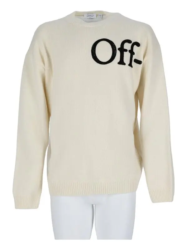Off-White Wool-blend Sweater - Ivory