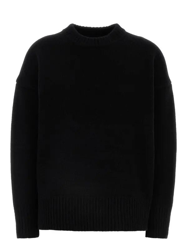 Co Oversized Crew Neck Cashmere-wool Sweater - Black
