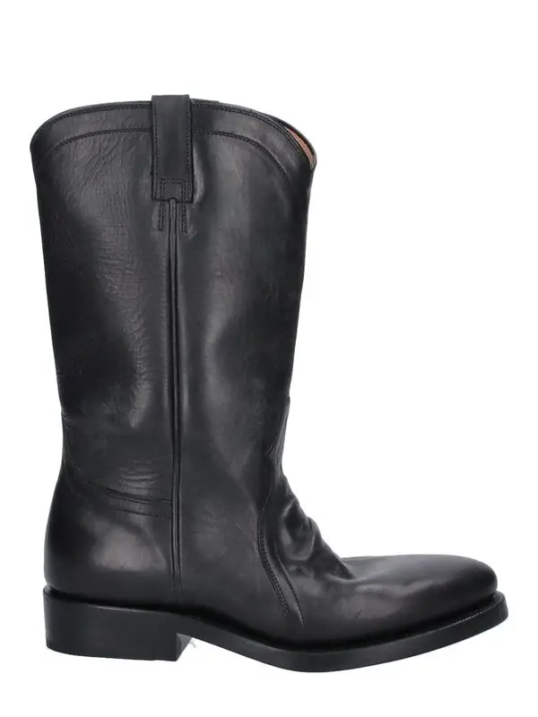 JIL SANDER Leather Pull-on Boots - Black