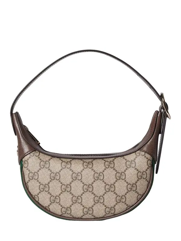 Gucci Monogram Mini Handbag With Double G - Beige
