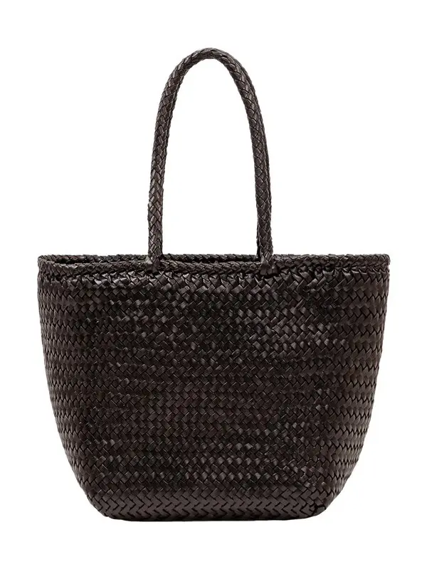 Dragon Diffusion Grace Basket Leather Tote Bag - Black