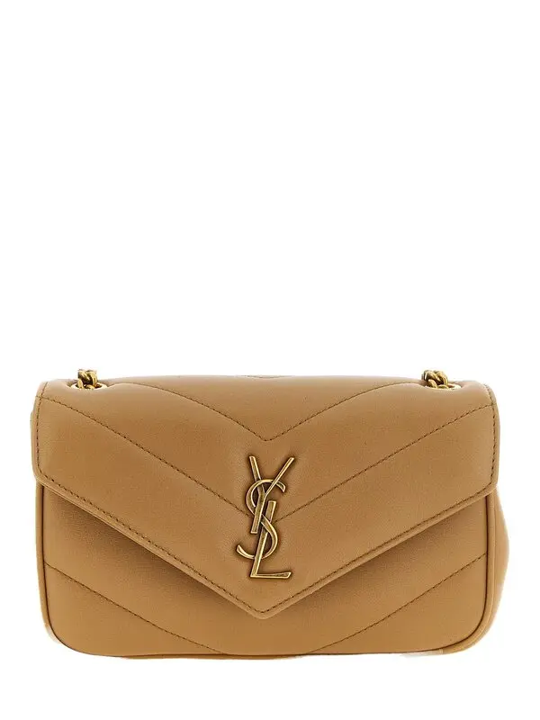 Saint Laurent Loulou Mini Crossbody Bag - Cream