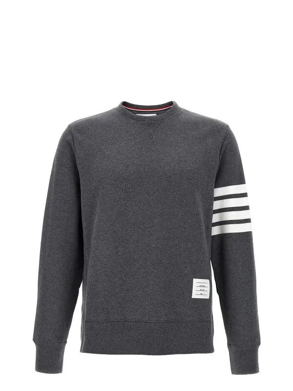 Thom Browne Classic Loopback 4-bar' Sweatshirt - Gray