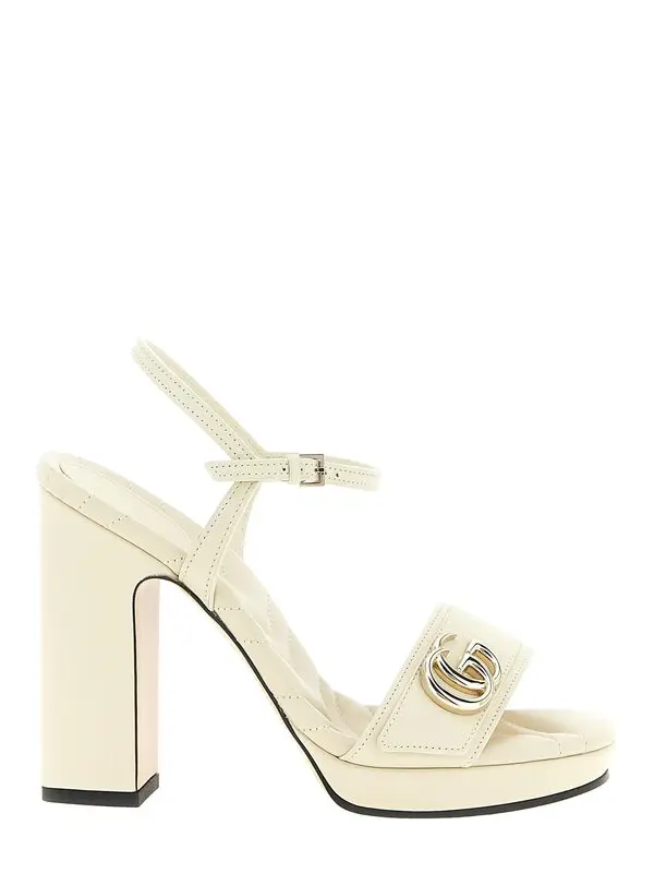 Gucci Doppia G' Sandals - White