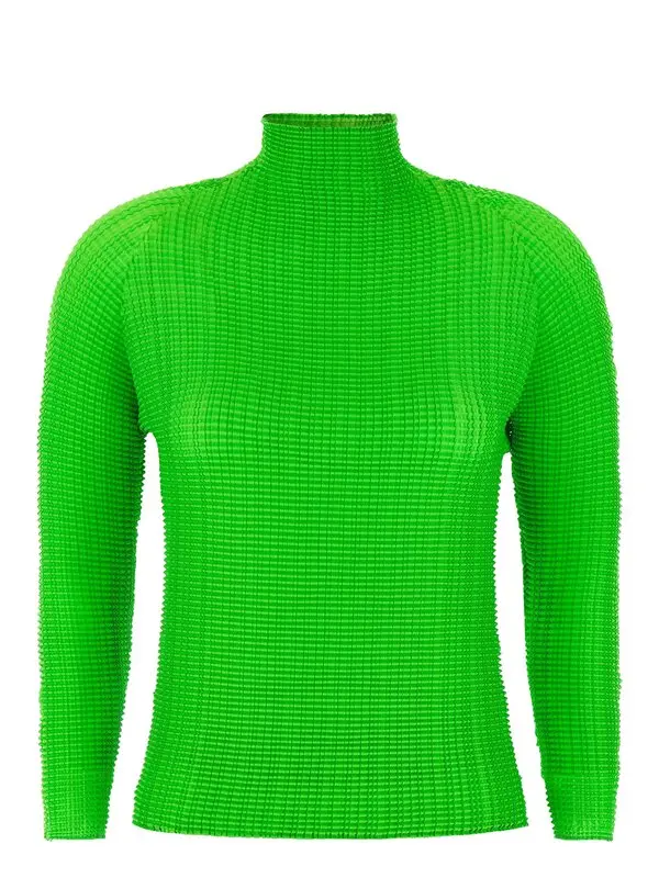 Issey Miyake Wooly Pleats-68 Blouse - Green