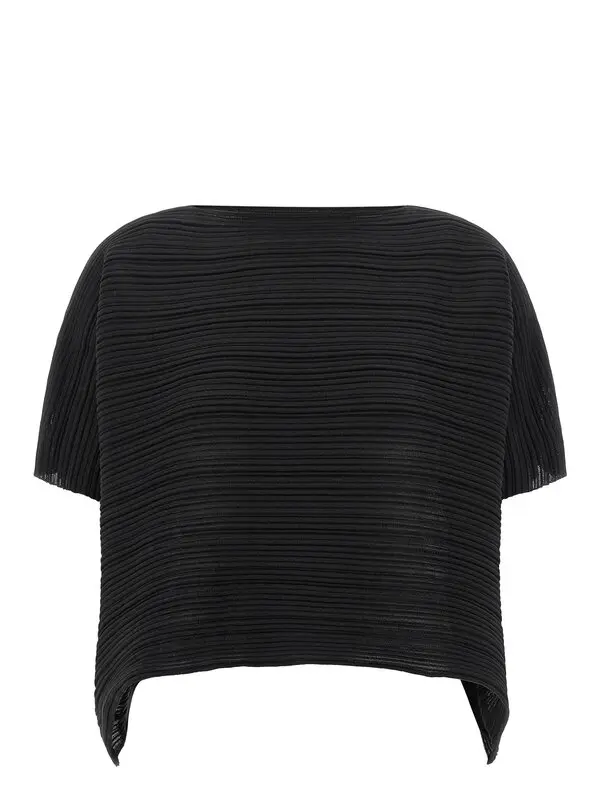 Issey Miyake Paper Bounce Blouse - Black