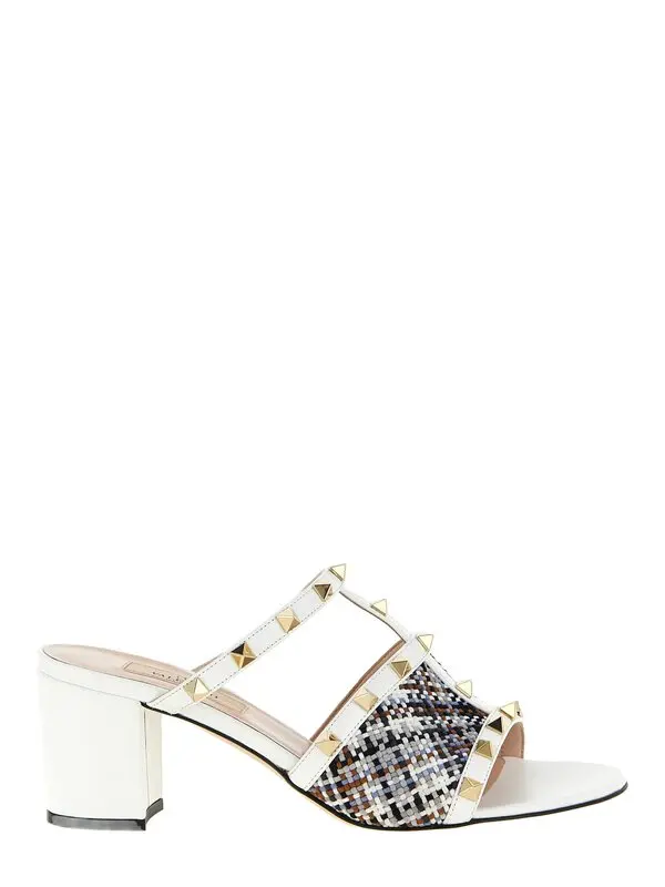 Valentino Garavani Rockstud' Slides - White