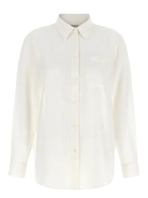 Burberry Emma Cotton Voile Shirt - White