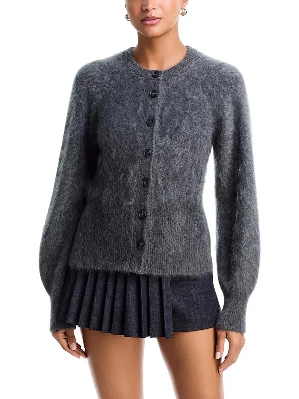 Guest In Residence Grizzly Cashmere Sculpted Cardigan - Charcoal