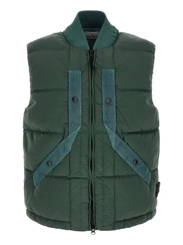 Stone Island G100008' Vest - Green