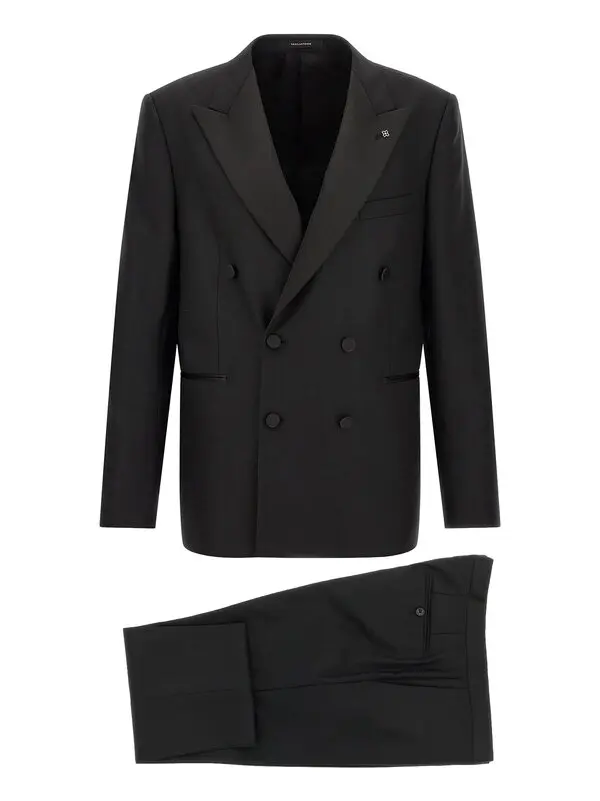Tagliatore Bruce' Tuxedo Dress - Black