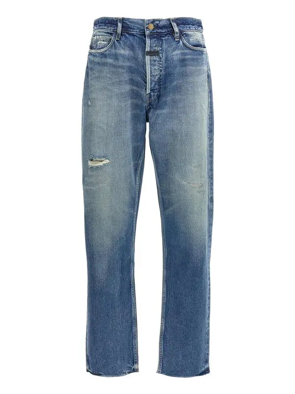 Fear Of God Straight Leg Denim Jeans - Blue