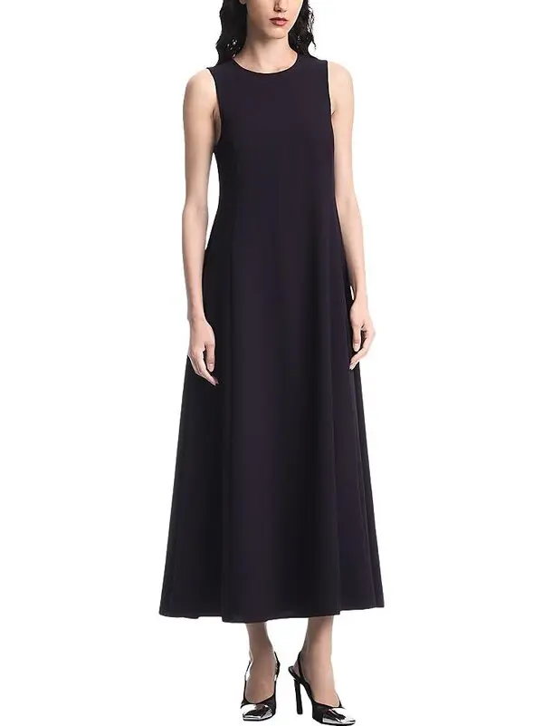 Emporio Armani Sleeveless A Line Maxi Dress - Blackberry