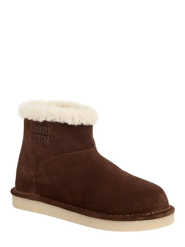 Miu Miu Shearling Booties - Moro