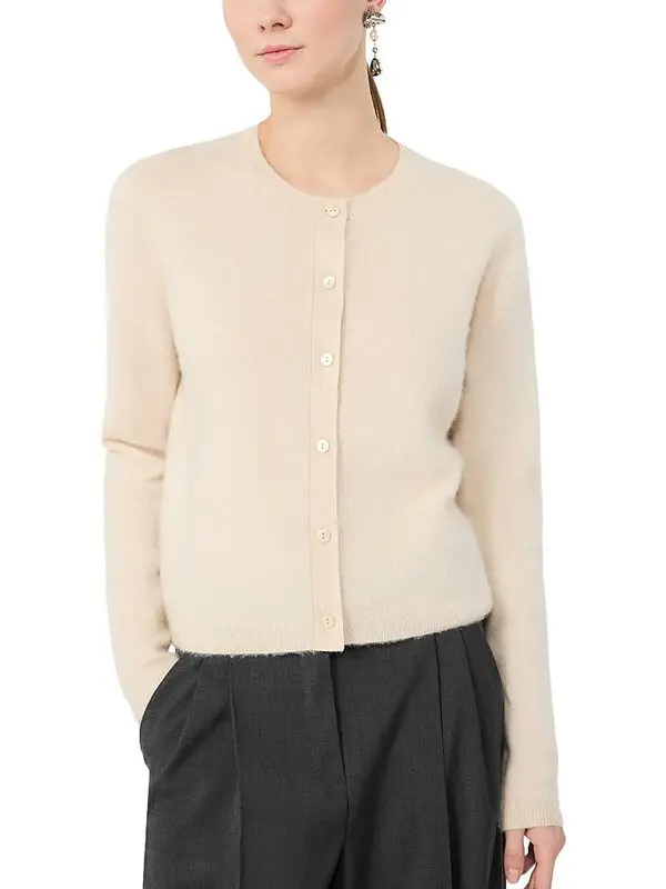 Max Mara Wkdesposto Wool And Cashmere Cardigan - Ice