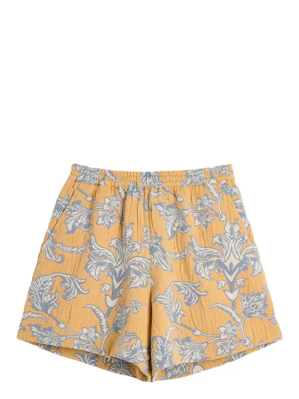 SKALL STUDIO Kinfauns Cotton Shorts - Yellow
