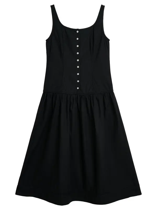 SKALL STUDIO Helmine Cotton Corsage Dress - Black