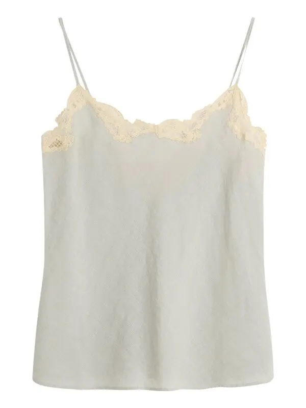 SKALL STUDIO Amour Linen-cotton Singlet - Light Blue