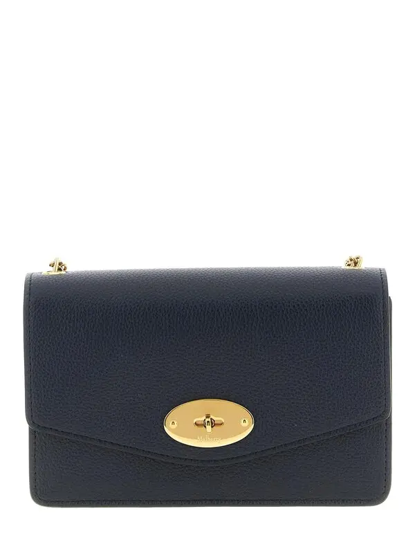 Mulberry Small 'darley' Shoulder Bag In Leather - Blue