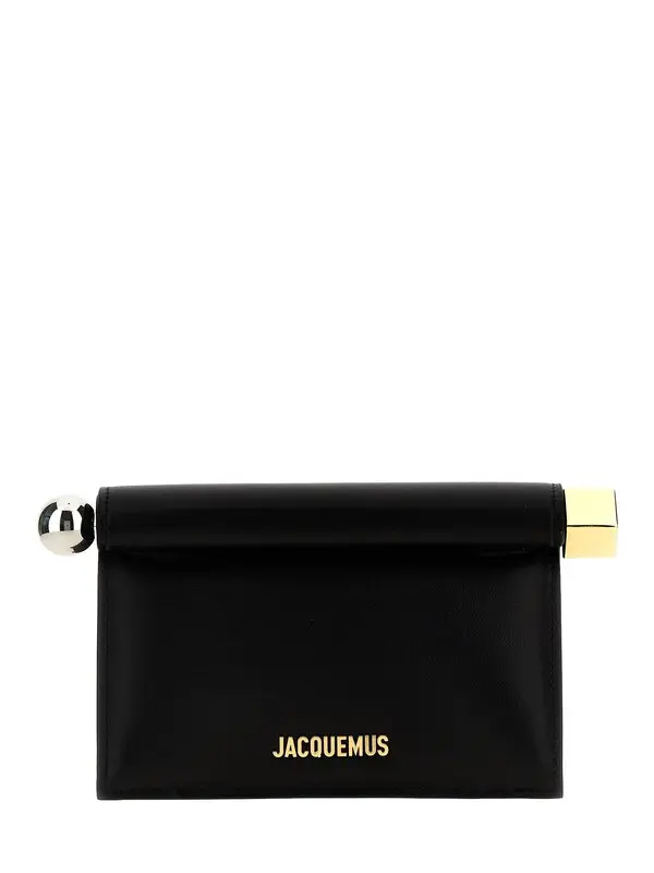 Jacquemus La Petite Pochette Rond Carré Clutch - Black