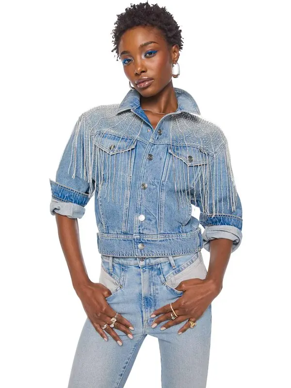 MOTHER The Fly Away Jacket Sparkle Emergency Kit - Blue