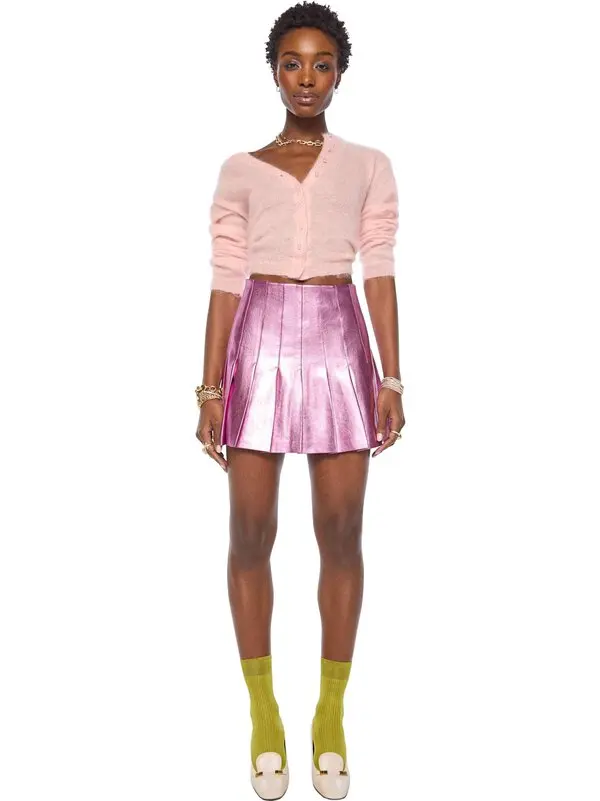 MOTHER Pleated Mini Skirt - Pink