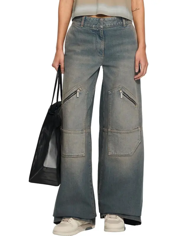 Off-White Big Pockets Denim Pants - Blue