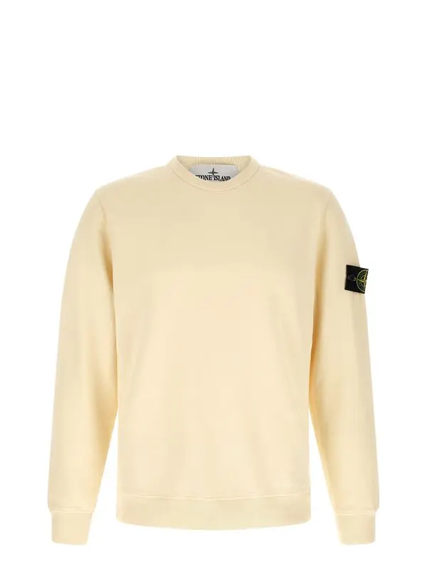 Stone Island Badge Sweatshirt - White