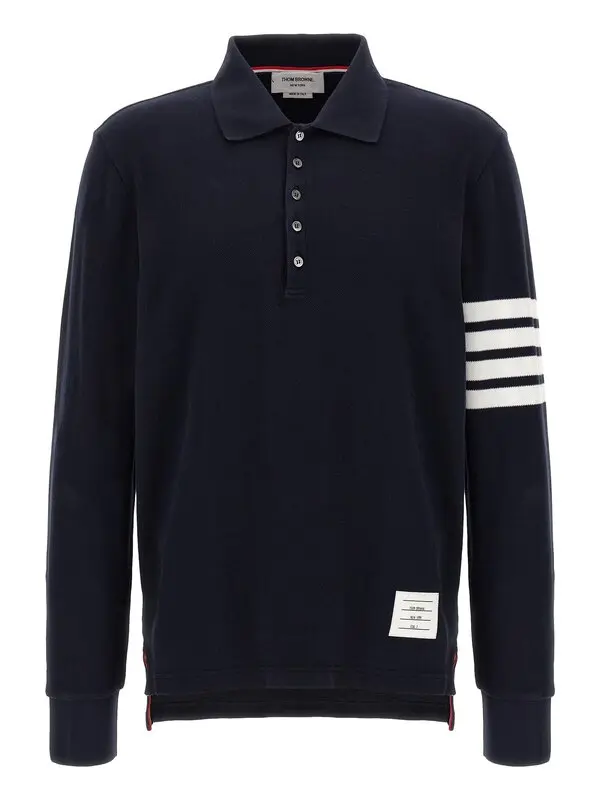 Thom Browne 4bar' Polo Shirt - Blue