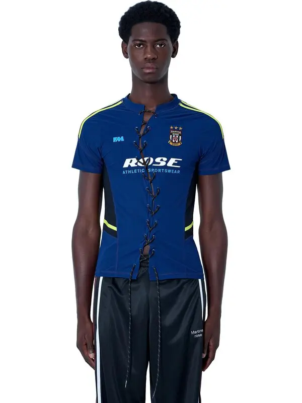 Martine Rose Lace-up Athletic Jersey - Blue