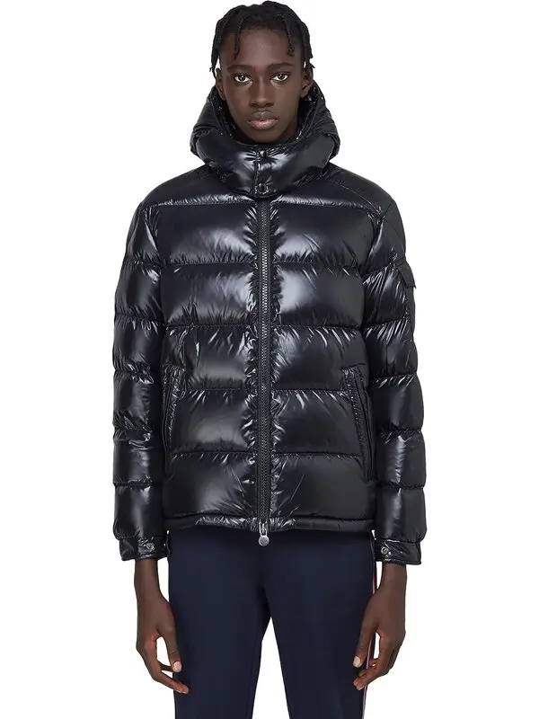 Moncler Detachable Hood Padded Down Jacket - Black