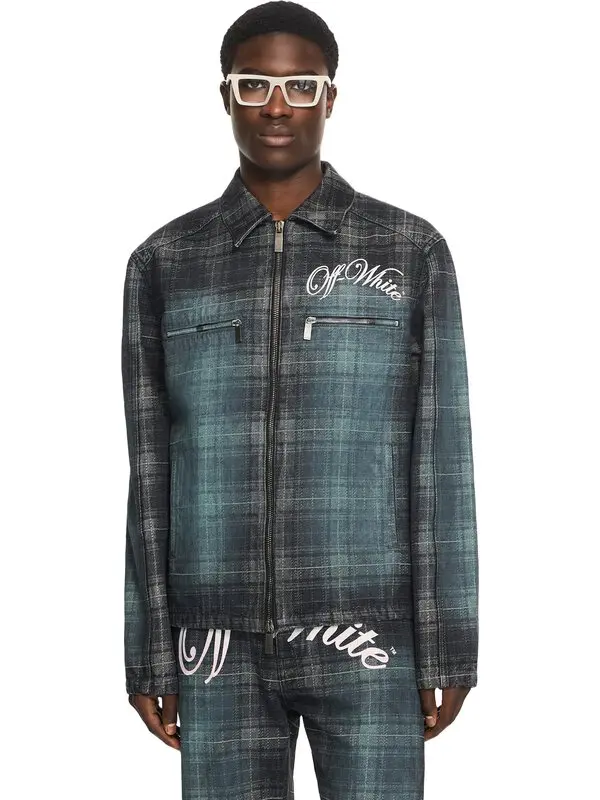 Off-White Check Jacq Slim Relax Jeans - Multicolor