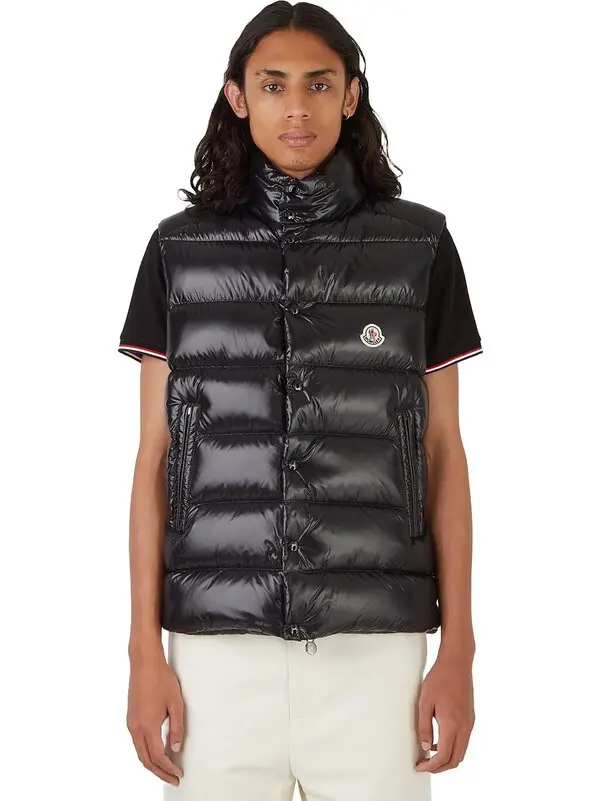 Moncler Tibb Down Vest Jacket - Black