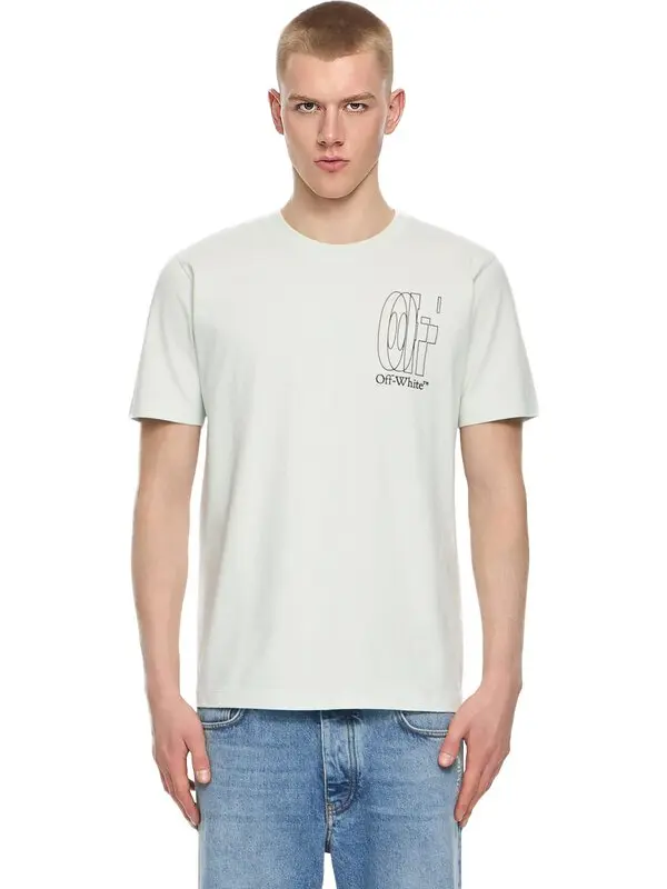 Off-White Outline Double Arrow Slim T-shirt - Pink
