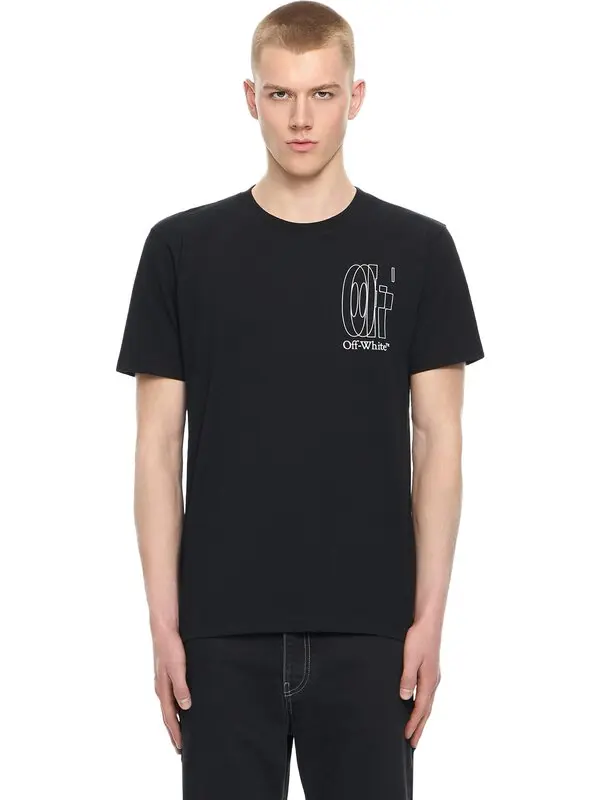 Off-White Outline Double Arrow Slim T-shirt - Black