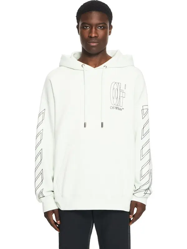 Off-White Outline Double Arrow Skate Hoodie - Pink