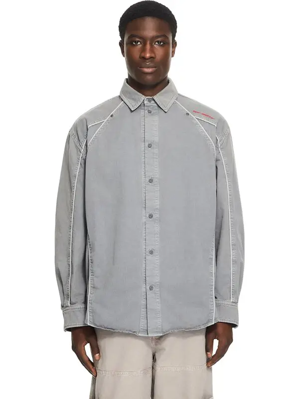 Off-White Garment-dyed Sporty Shirt - Gray
