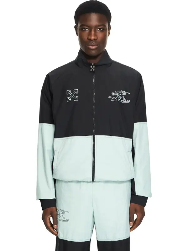 Off-White Marker Nylon Relaxed Tracktop - Black