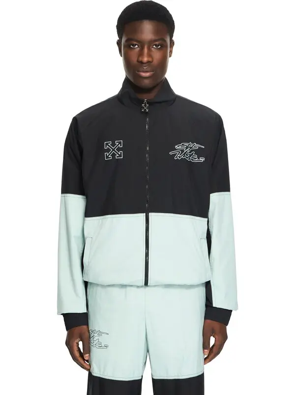 Off-White Marker Nylon Relaxed Tracktop - Black