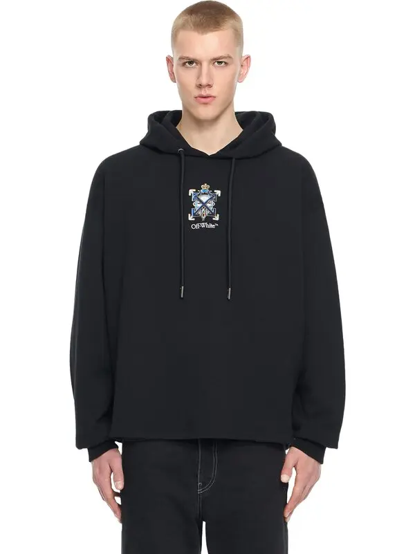 Off-White Jewel Arrow Loose Hoodie - Black