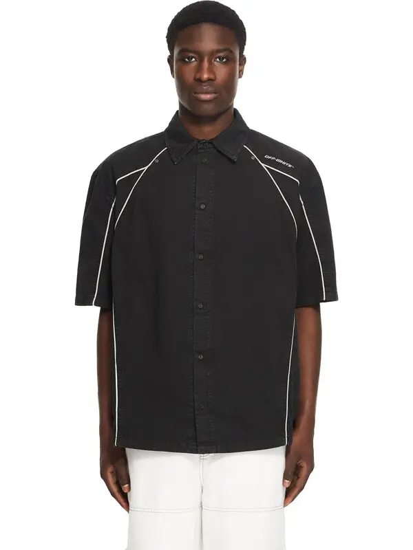 Off-White Garment-dyed Sporty Bowling Shirt - Black