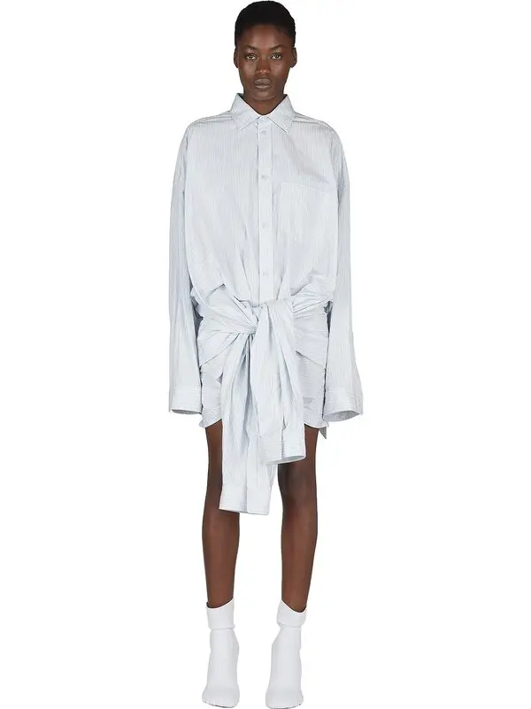 Balenciaga Double Pin-stripe Shirt - Blue