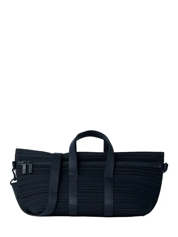 Issey Miyake Pleated Crossbody Bag - Black
