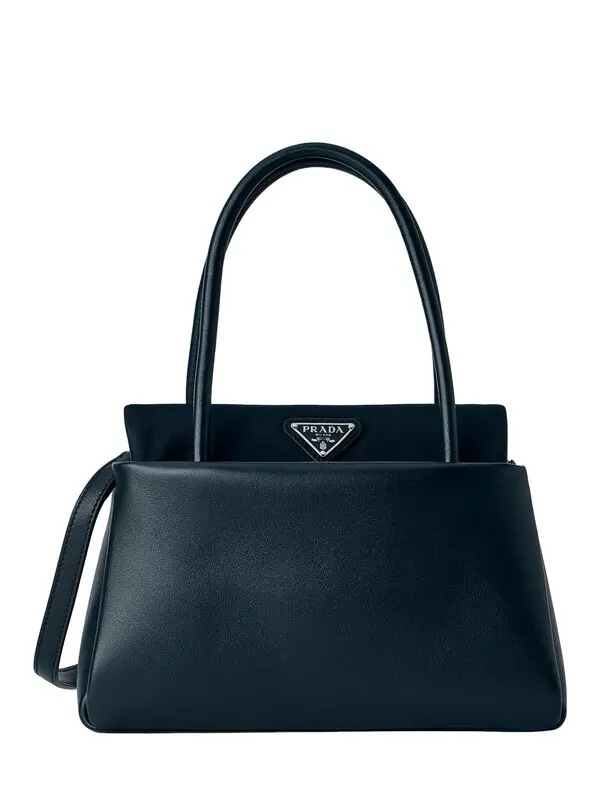 Prada Passage Small Handbag With Re-nylon Flap - Black