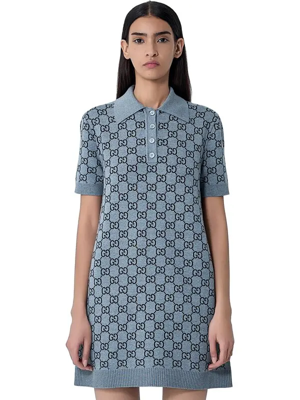 Gucci Polo Mini Dress - Gray
